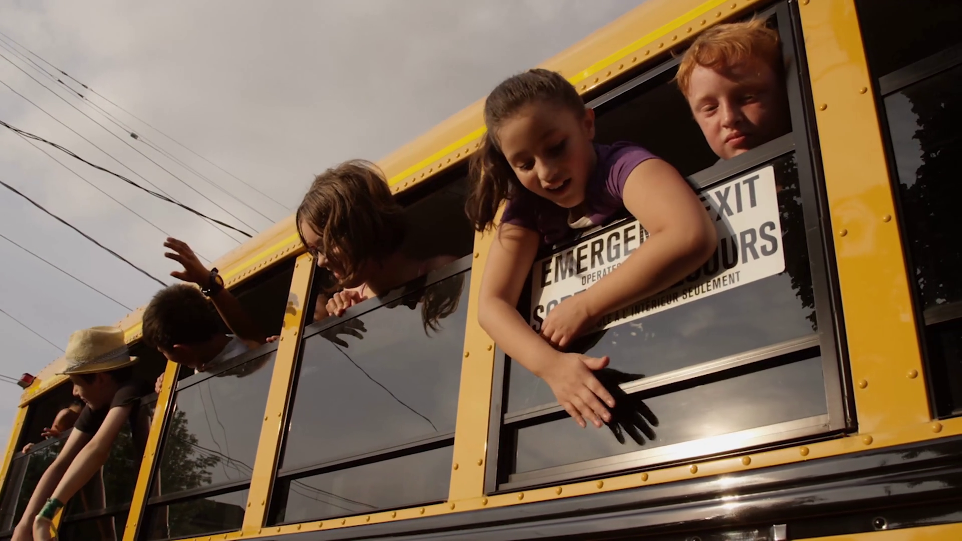 Children On School Bus Kids Climbing Out Stock Footage SBV-348392587 ...