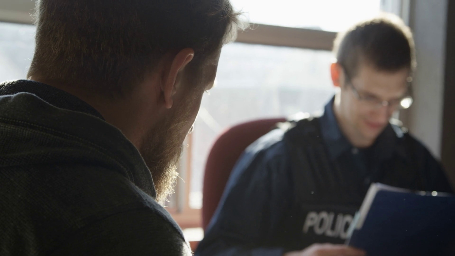 Police Officer Out Of Focus Scolding Stock Footage SBV-348391850 ...