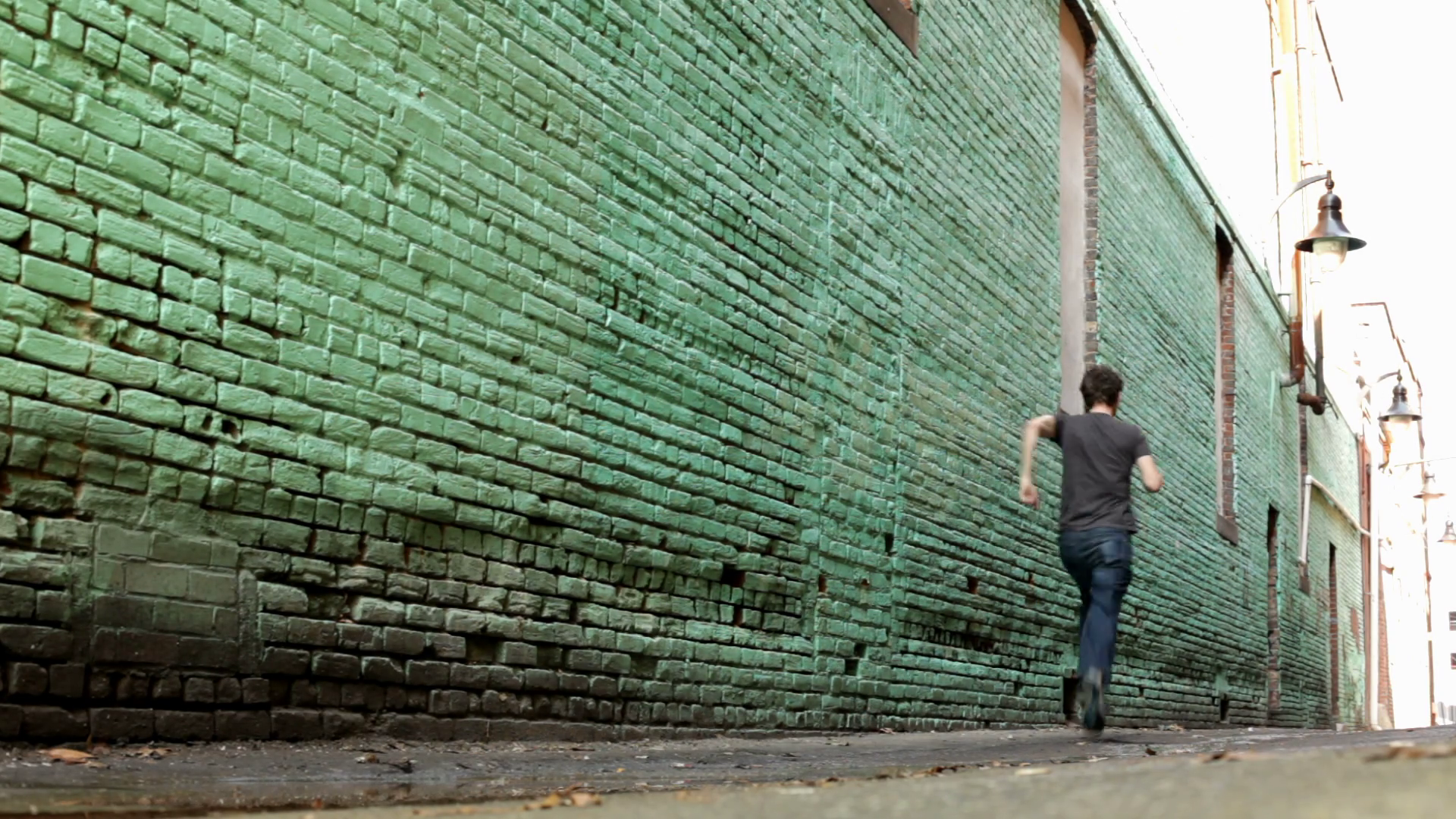 Man Running Away From Towards Camera Green Stock Footage SBV-301092763 ...