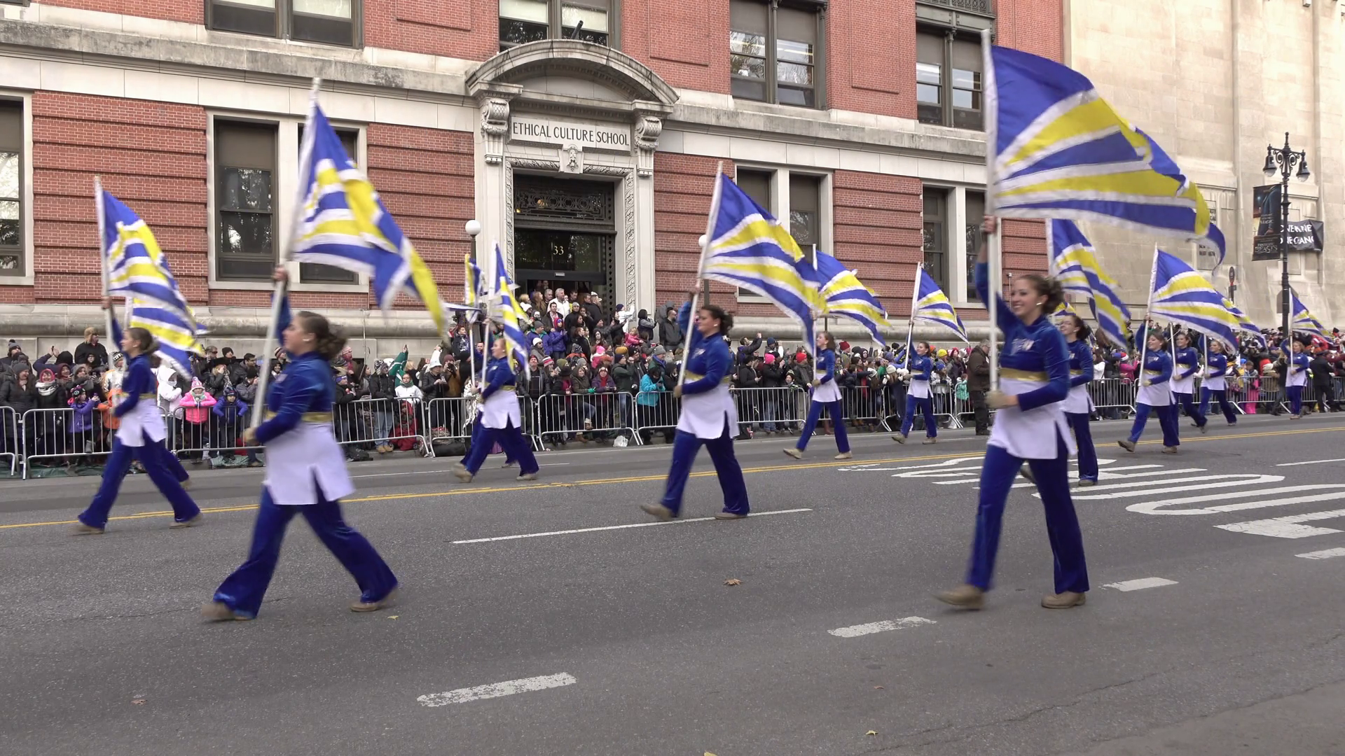 Marching Band Color Guard In Macys Parade 4k Stock Footage SBV ...
