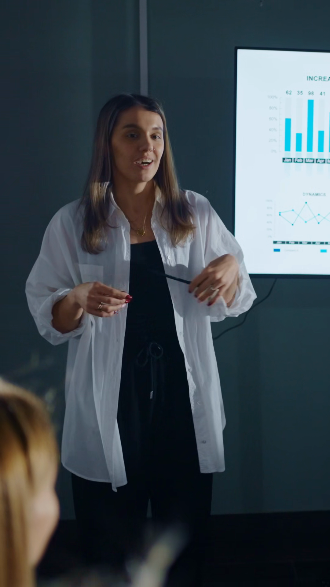 Young Professional Woman Delivering Stock Footage SBV-354174806 ...