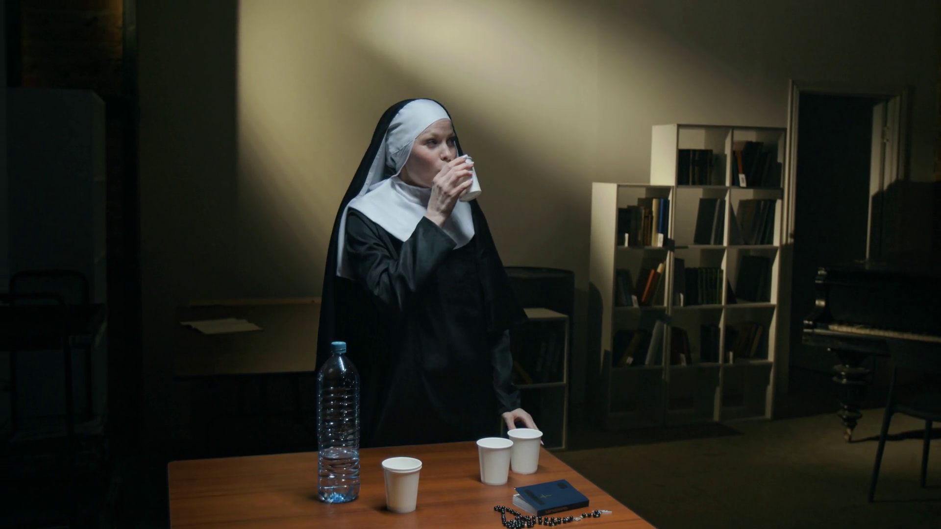 Nun Speaking With Young Inmate Holding Hands Stock Footage SBV ...