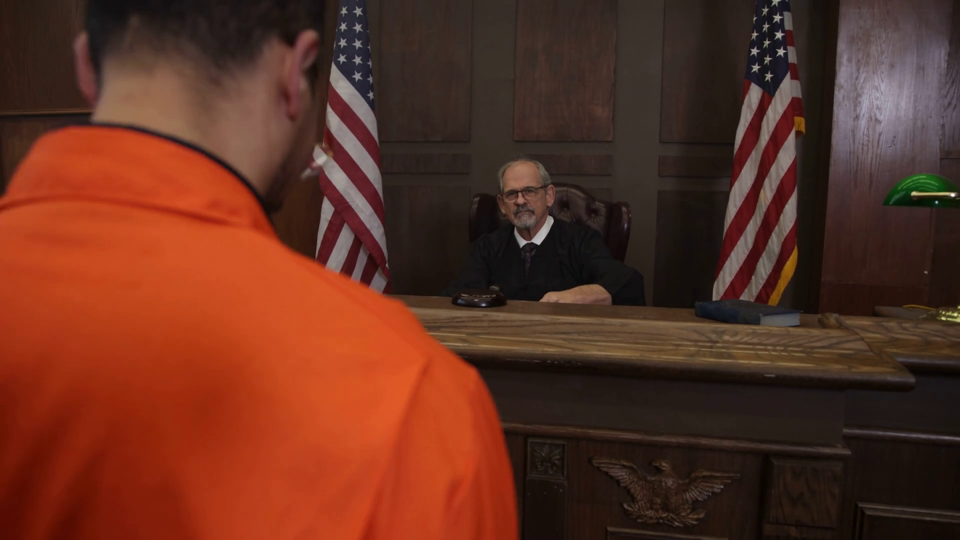 Inmate Judge At End Of Trial Court Stock Footage SBV-349351572 ...