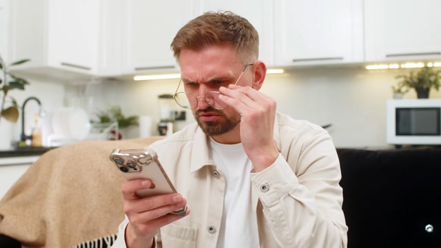 Receiving Toxic Text Message Close Up Of Phone Stock Footage: Royalty ...