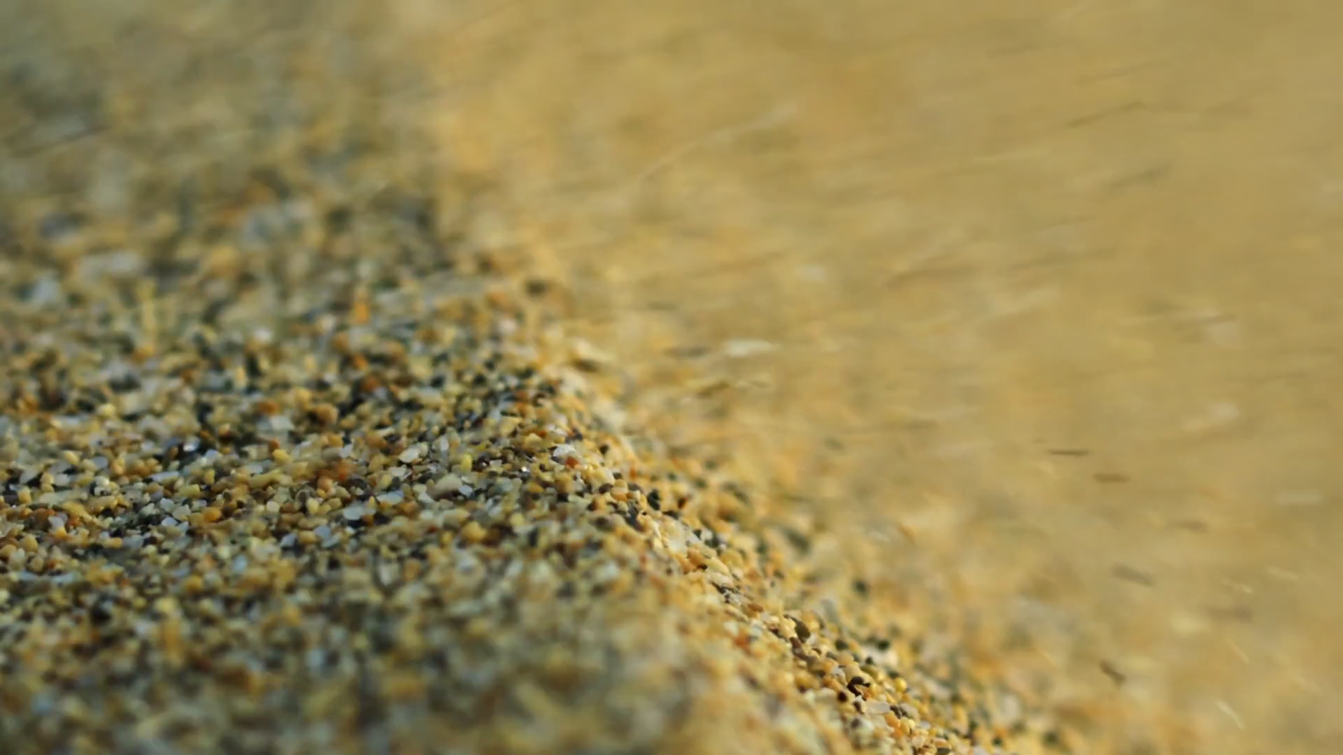 Macro Shot Of Sand Particles Blown Away Wind Stock Footage SBV ...