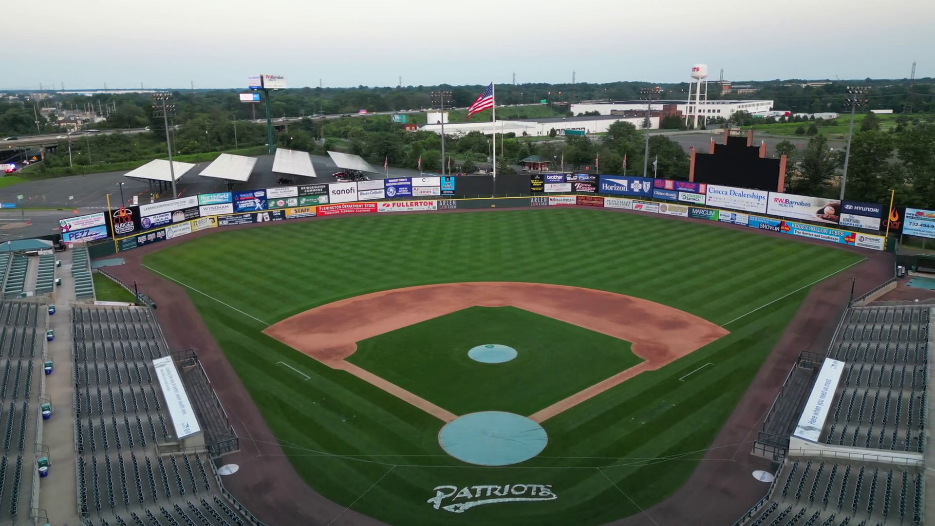 Aerial Pan View Of Td Bank Ballpark Stadium Stock Footage SBV-348601599 ...