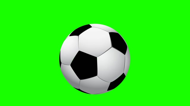 Football Kick Ball On Green Screen Stock Footage: Royalty-Free Video ...