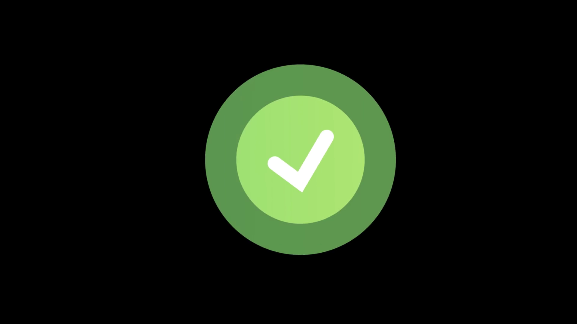 Green Checkmark Tick Icon Animation Alpha Stock Footage SBV-352913203 ...