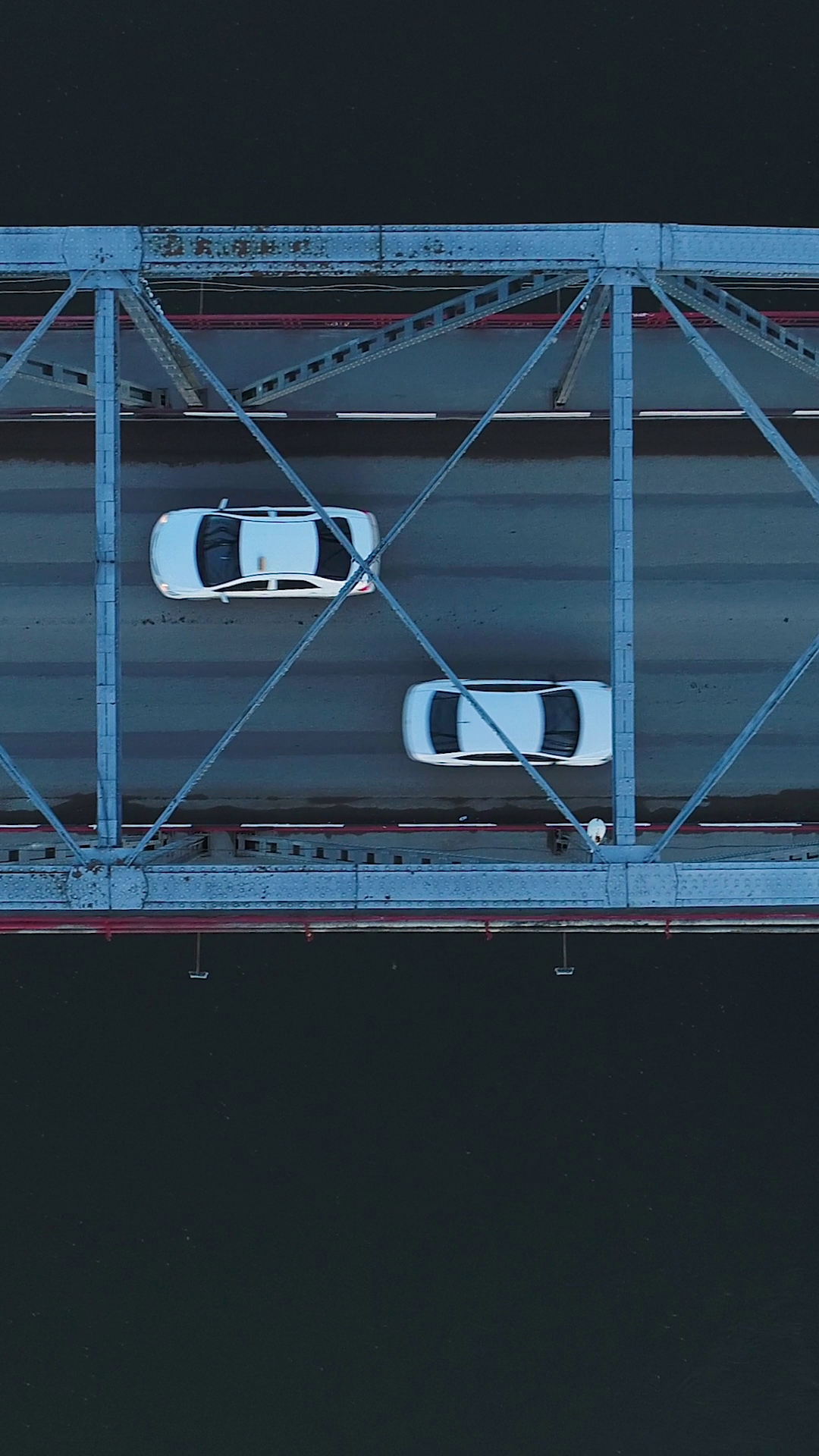 Flying Over Bridge With Cars Aerial Top Stock Footage SBV-353033664 ...