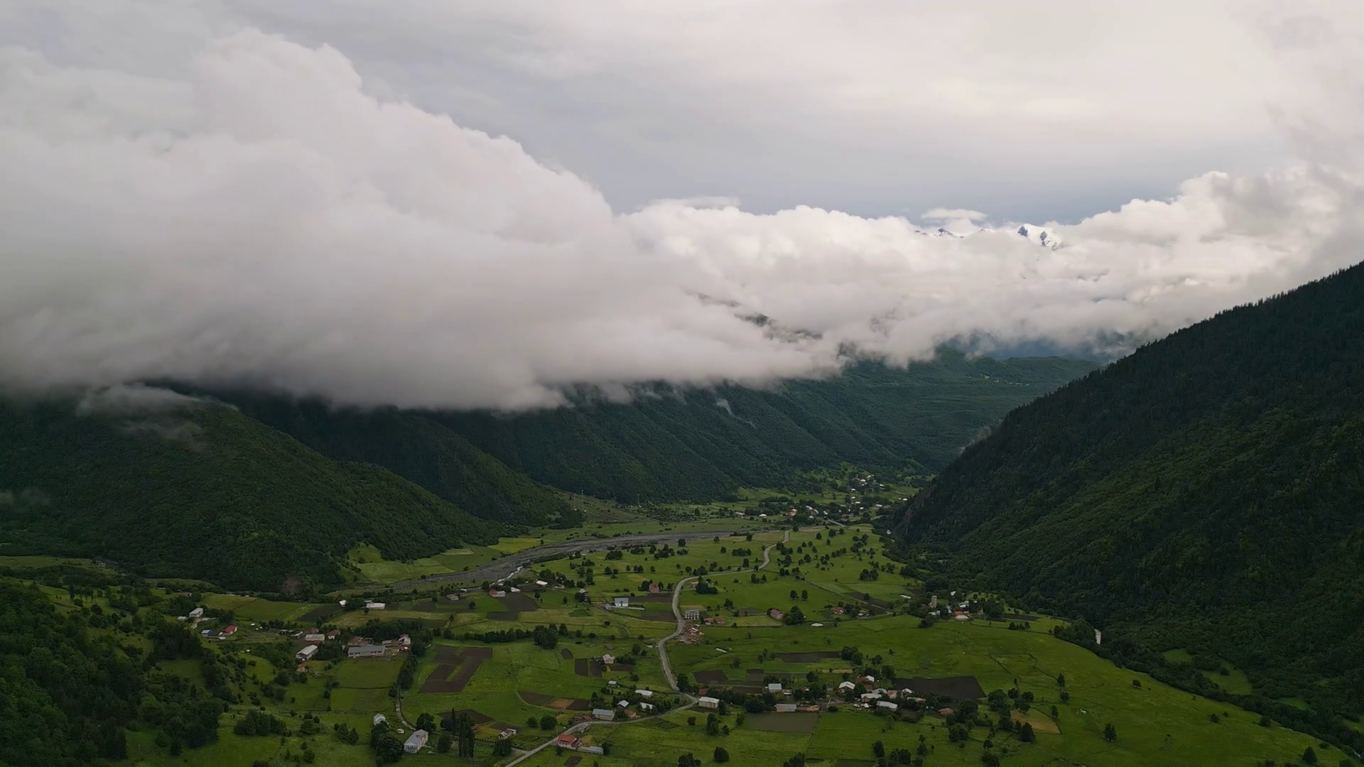 Aerial View Of Mazeri Village In Svaneti Stock Footage SBV-349164488 ...