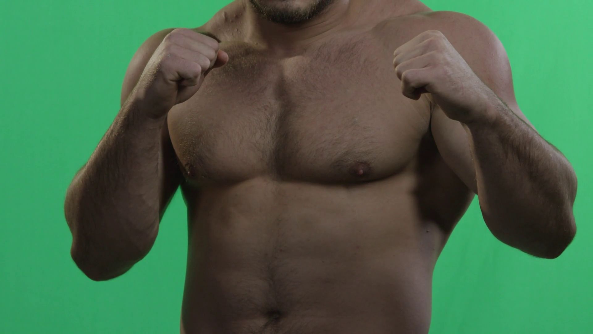 Mma Fighter On Green Screen Muscular Man On Stock Footage SBV-348586409 ...
