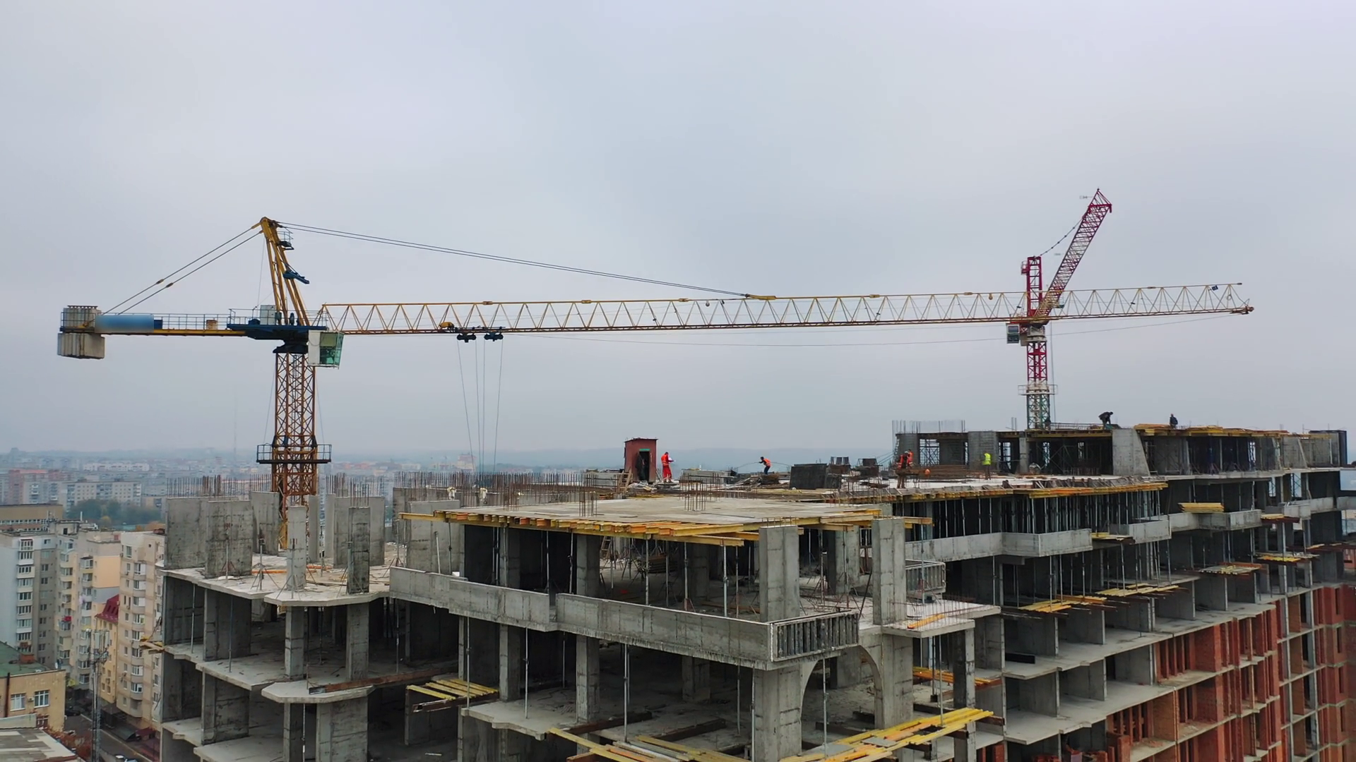 Process Of Construction High Rise Building Stock Footage SBV-353024331 ...