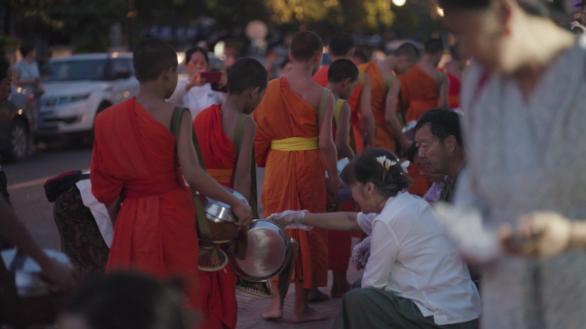 Luang Prabang Laos - Sai Bat ( Morning Alms Stock Footage SBV-348781878 ...