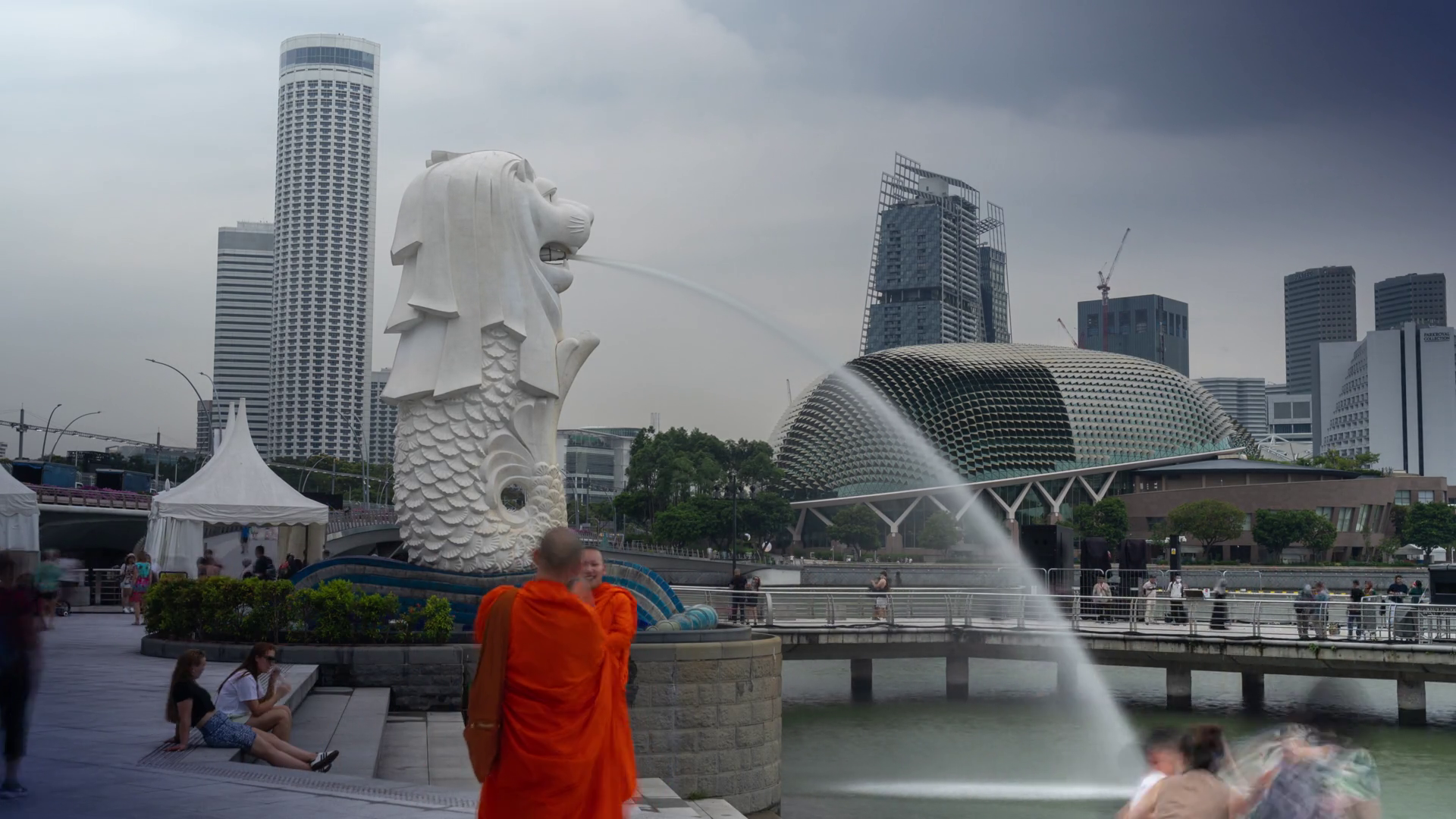 Singapore - Time Lapse Of Merlion - Mythical Stock Footage SBV ...
