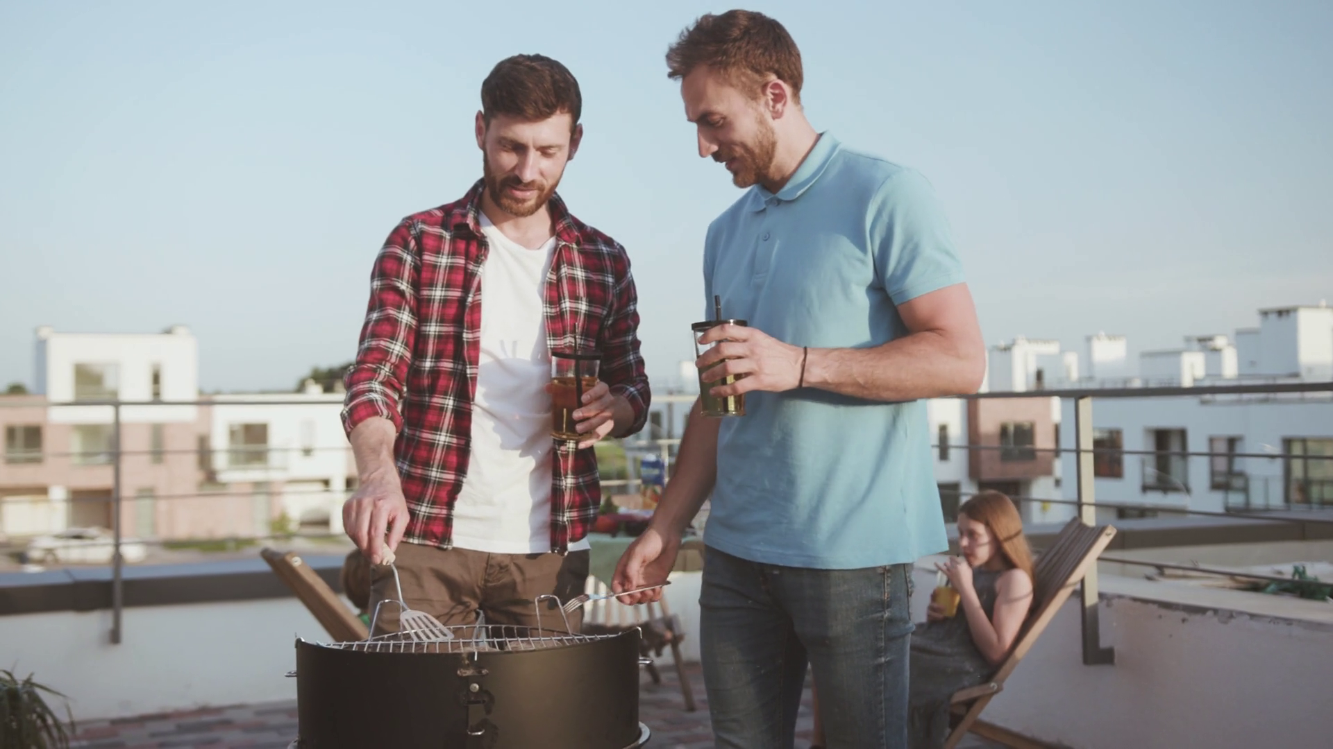 Two Handsome Men Best Friends Smiling Stock Footage SBV-352175296 ...