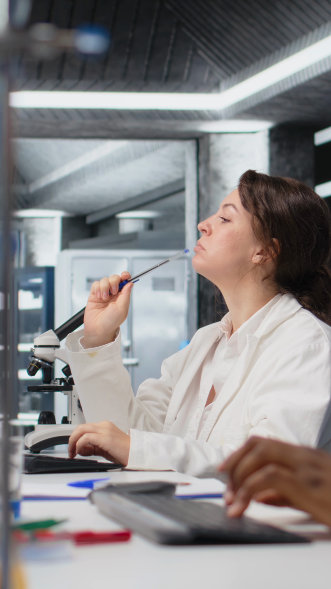 Vertical Video Biotechnology Researcher Stock Footage SBV-353088800 ...