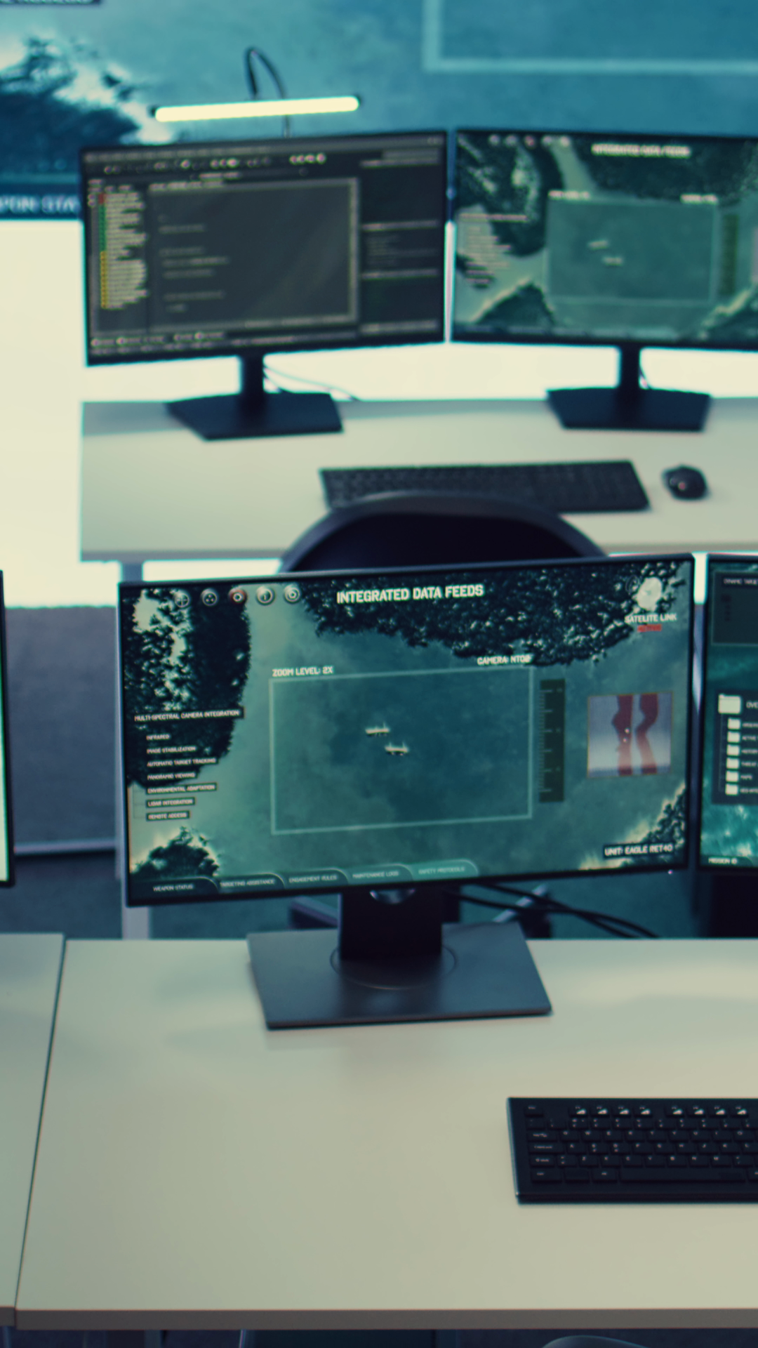 Vertical Video Federal Agency Command Center Stock Footage SBV ...