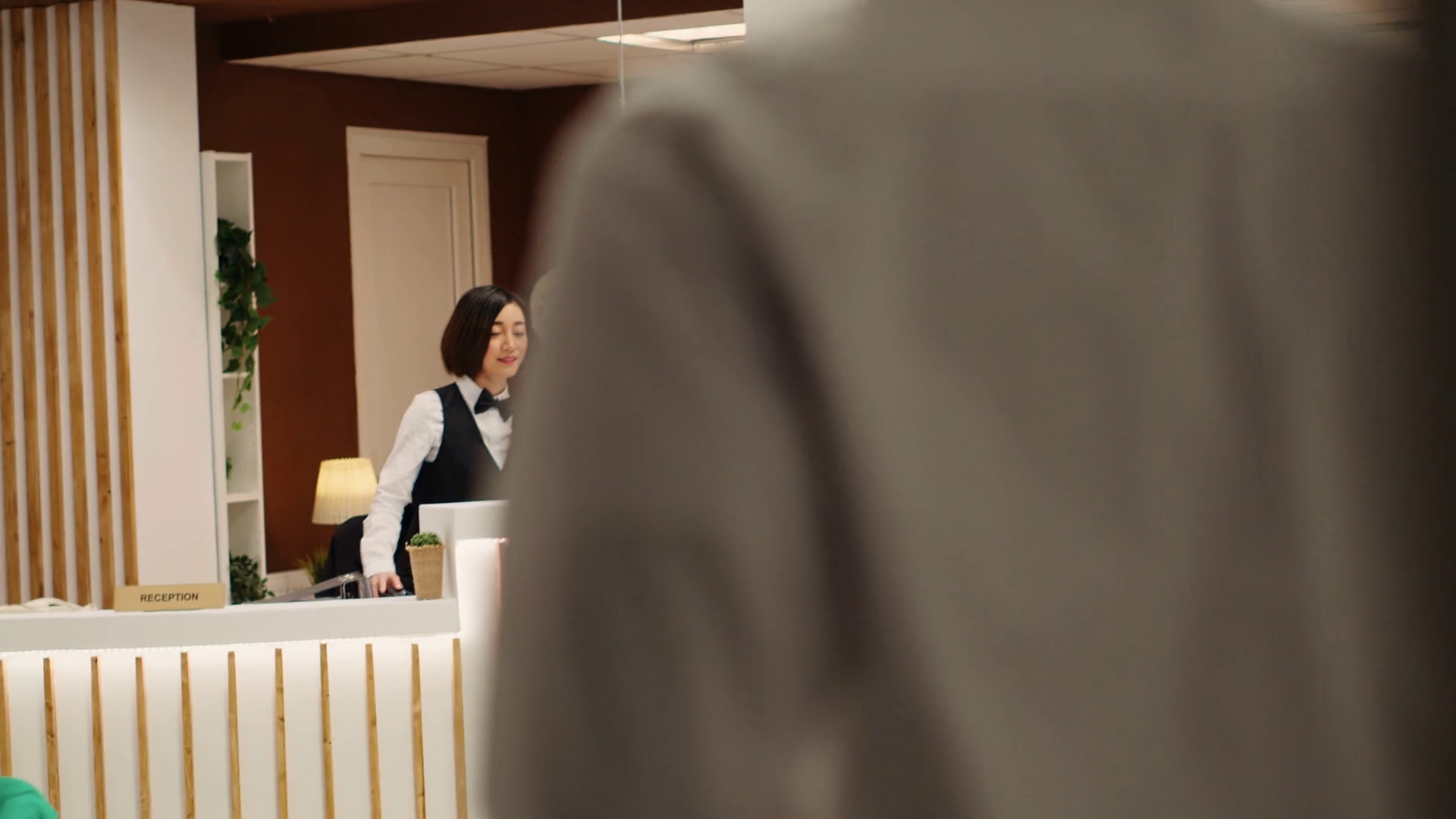 Friendly Smiling Concierge Staff Team Stock Footage SBV-347728453 ...