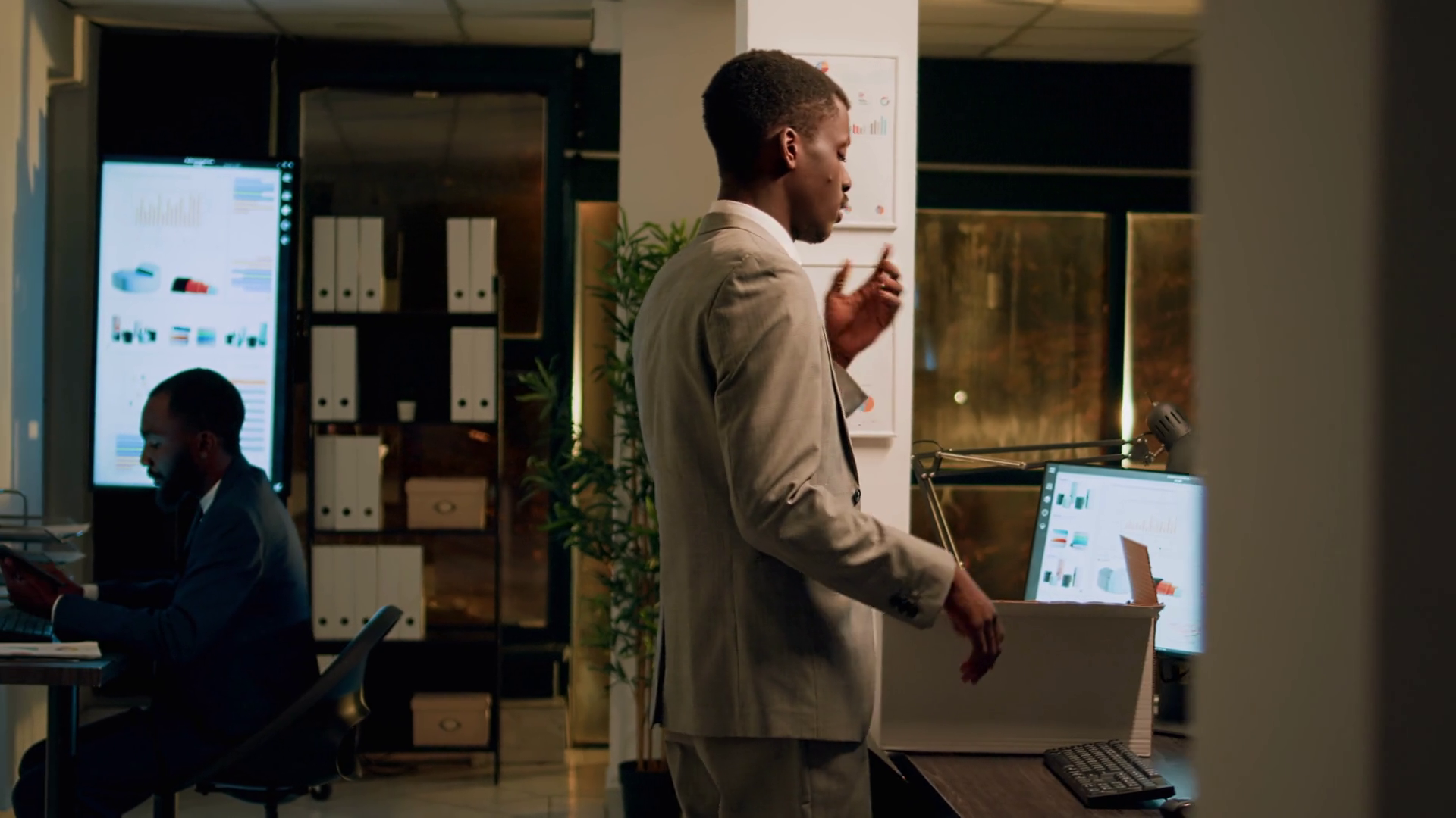 Employee Finishing Last Office Day Quitting Stock Footage SBV-348437522 ...