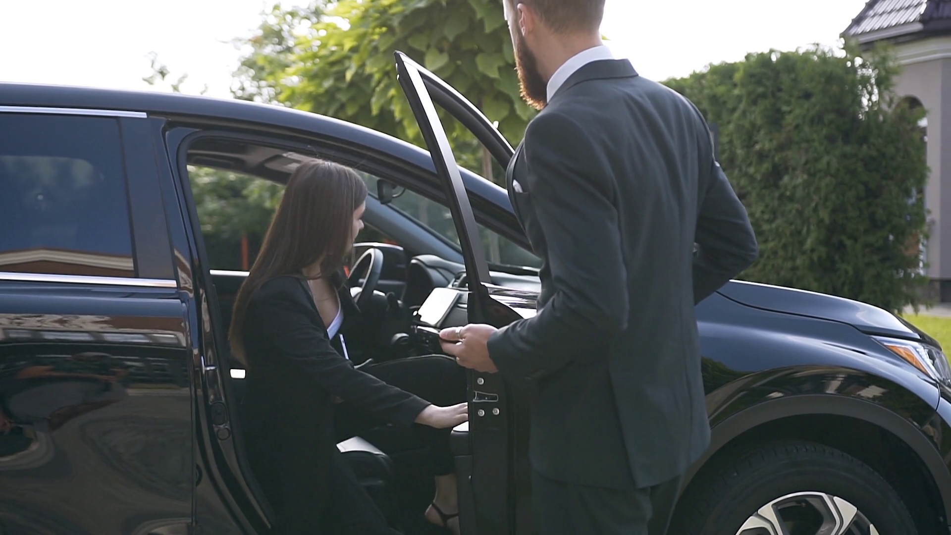 Elegant Couple Approaching Luxurious Car Stock Footage SBV-337747752 ...