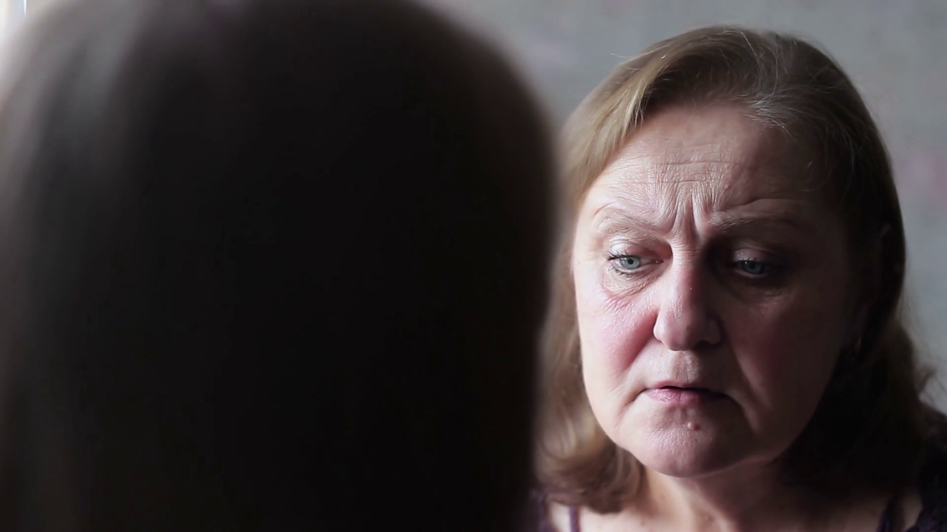 Elderly Woman Staring At In Mirror Bruises Stock Footage SBV-320710602 ...