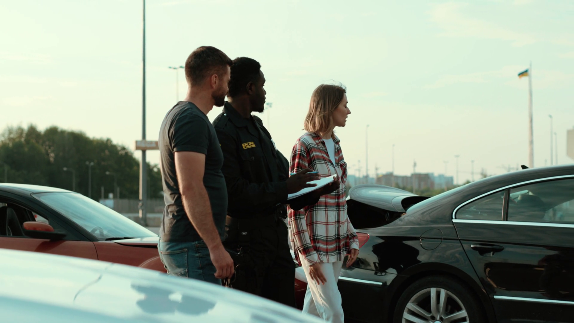 An Accident Scene Often Involves Police Stock Footage SBV-351979351 ...