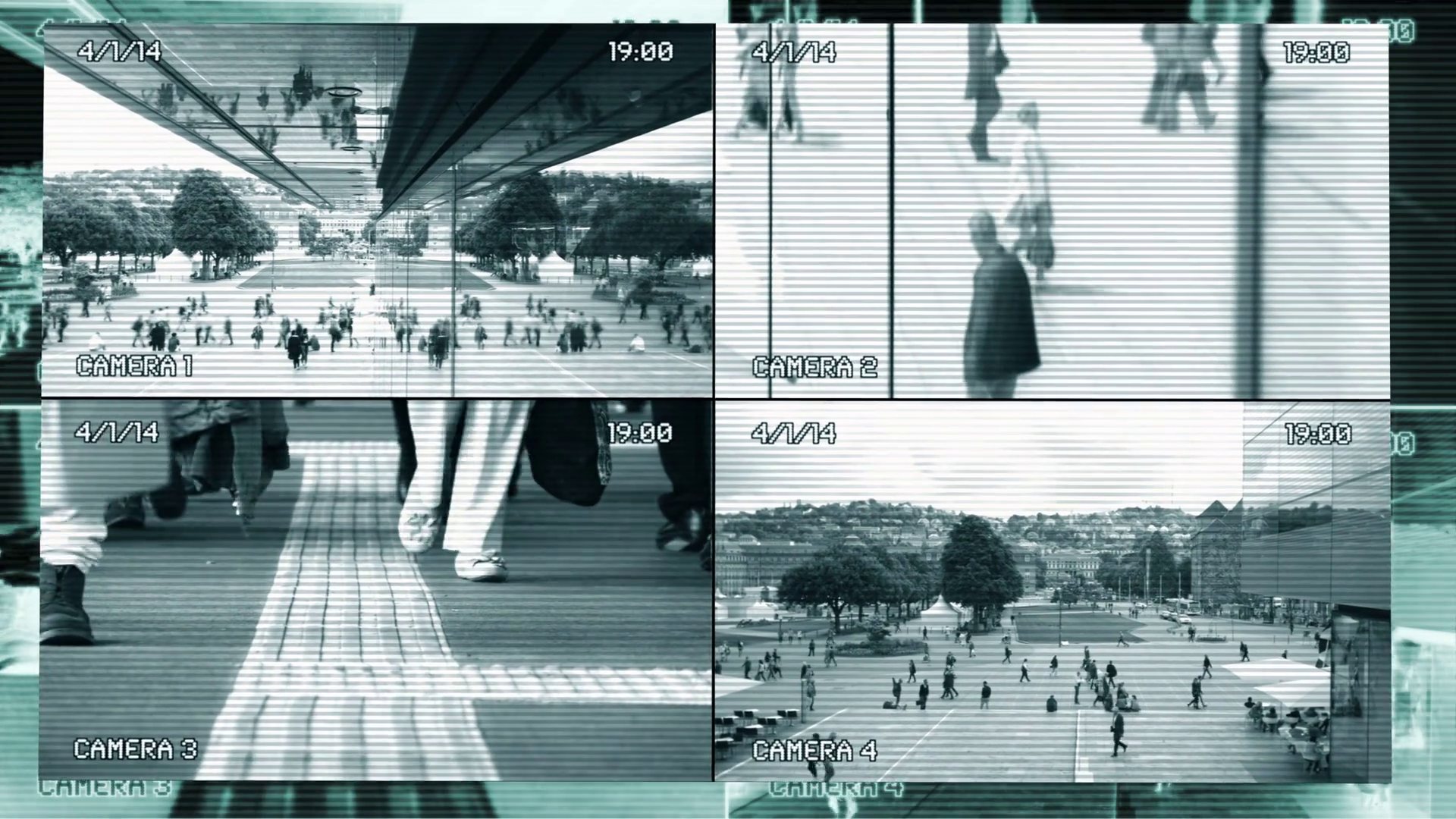 Split Screen Surveillance Camera Background Stock Footage SBV-306799658 ...