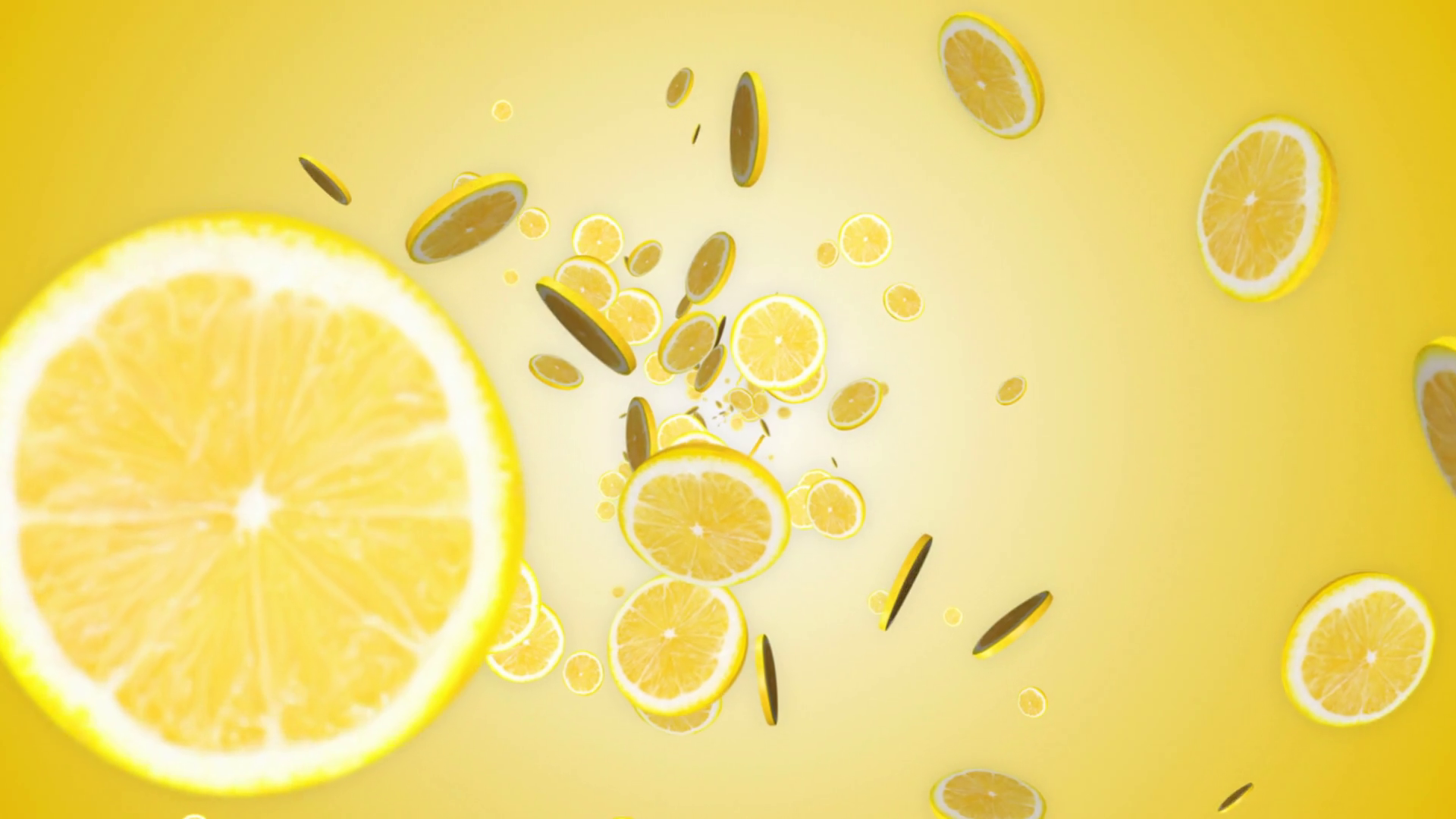 Falling Lemons Slices Fruits Animation Stock Motion Graphics SBV ...