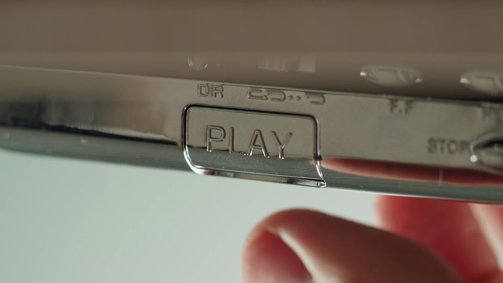 Close Up View Of Person Pressing Play Button Stock Footage SBV ...