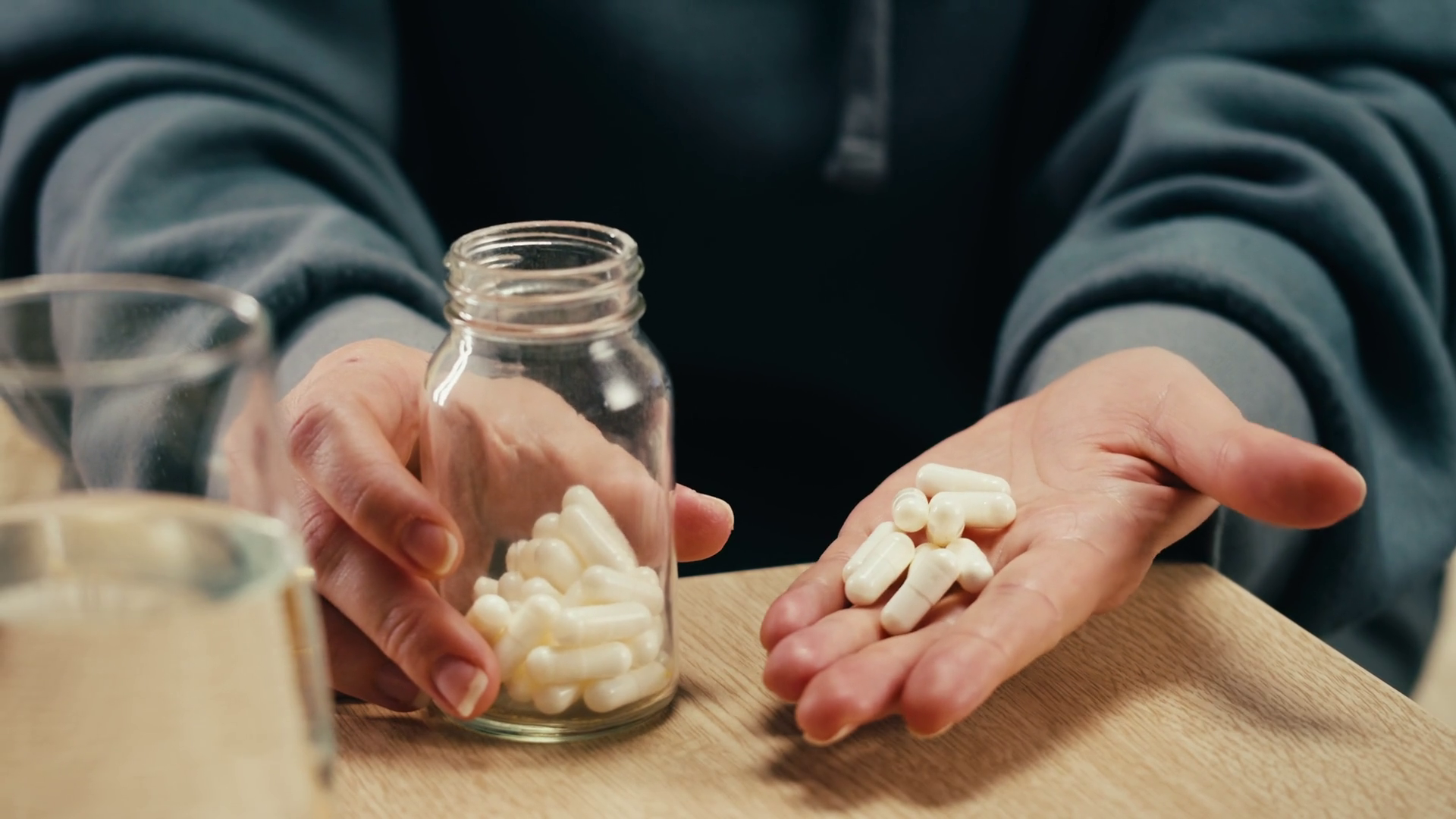 Pills Vitamins Macro Close Up View Of Womans Stock Footage SBV ...