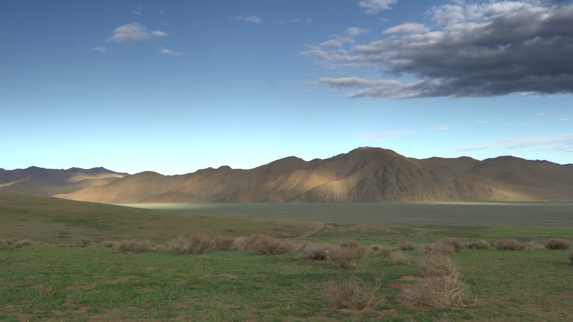 Panoramic Mongolia Steppe Landscape With Stock Footage SBV-353739974 ...
