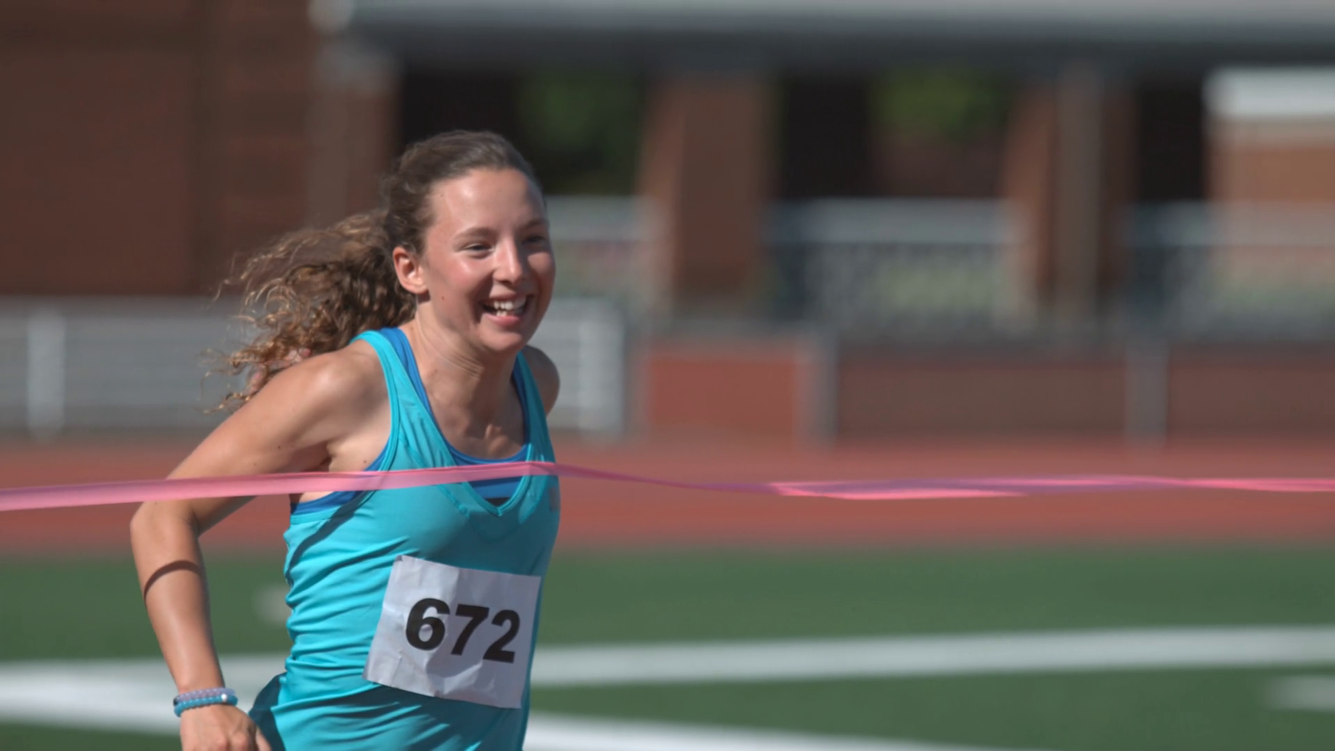 Track Crosses Finish Line In Super Slow Stock Footage SBV-347630192 ...