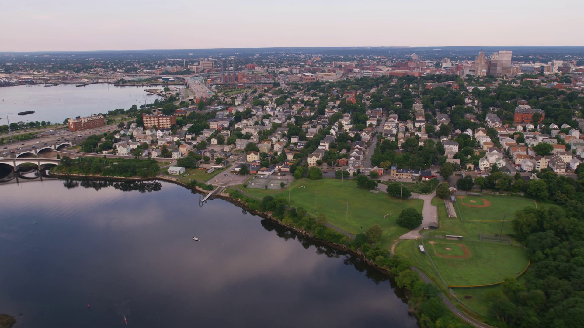 Providence Rhode Island Circa-2019 Aerial Stock Footage SBV-347723188 ...