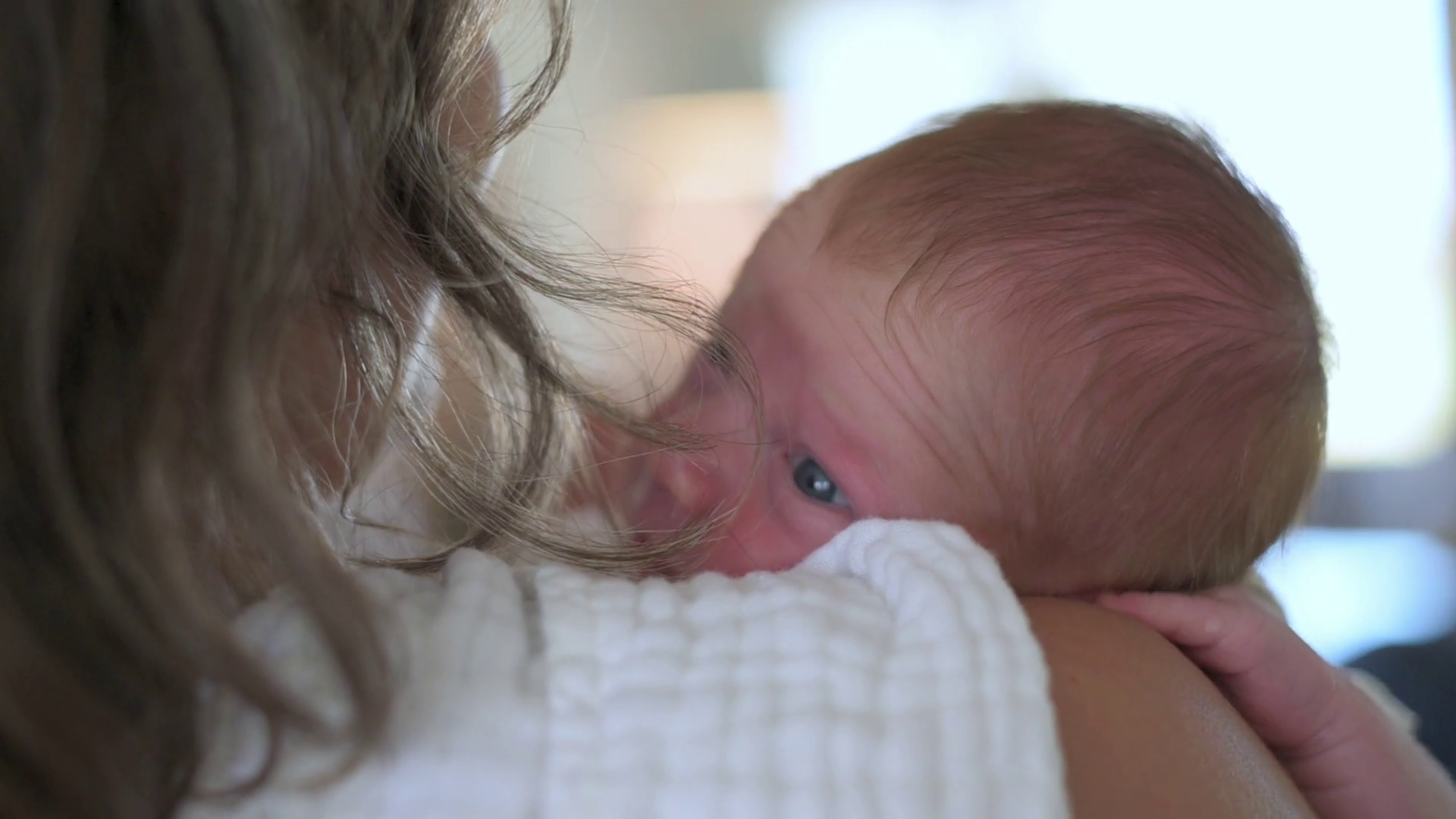 Infant Gazes Upward Baby Observes Closely Stock Footage SBV-353215528 ...