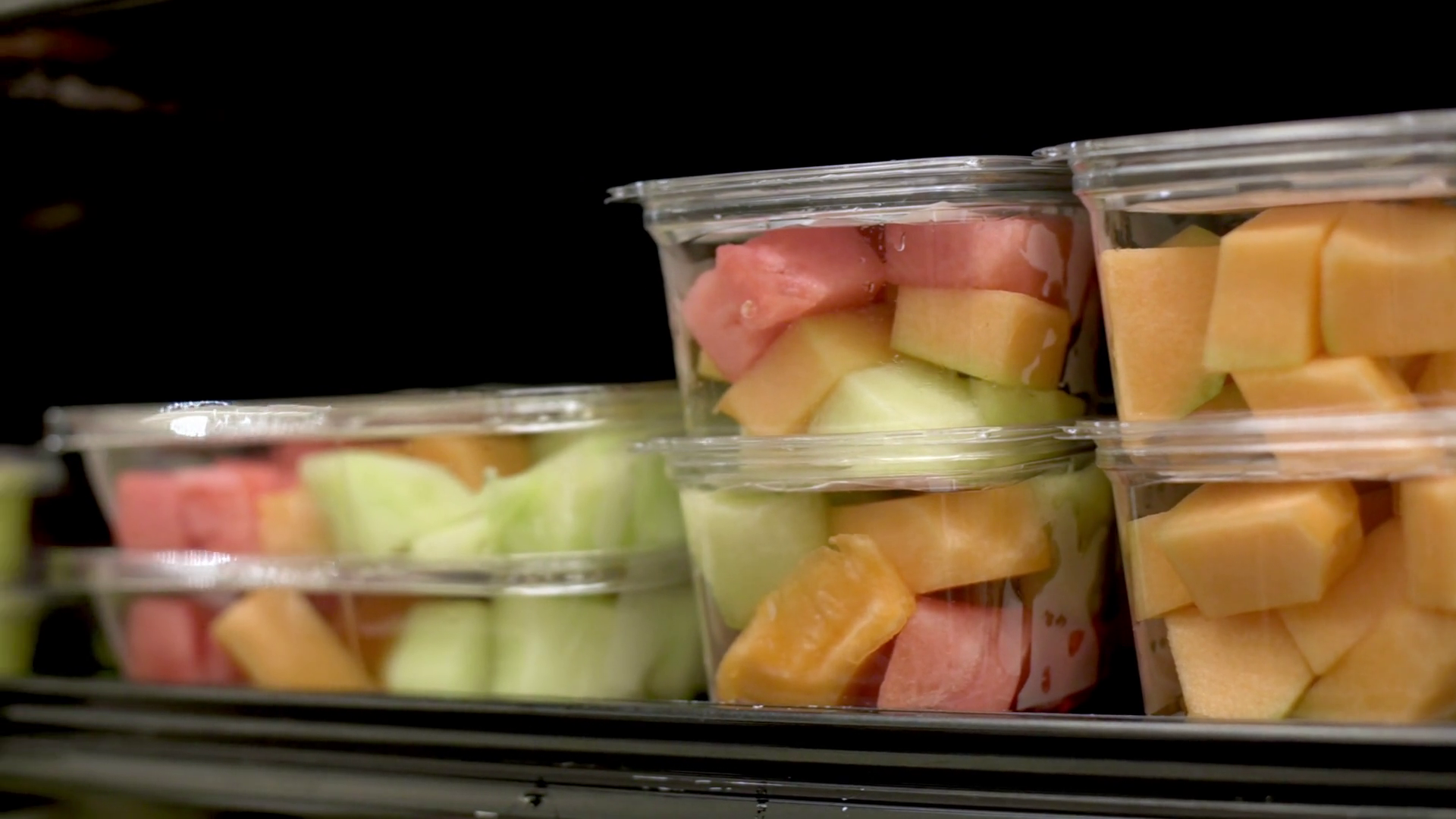Close-up Of Assorted Pre-cut Fruit Stock Footage SBV-352007880 ...