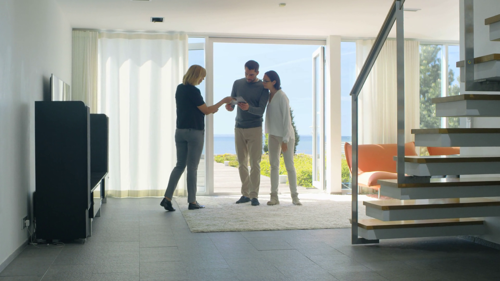 Professional Real Estate Agent Shows Stylish Stock Footage SBV ...