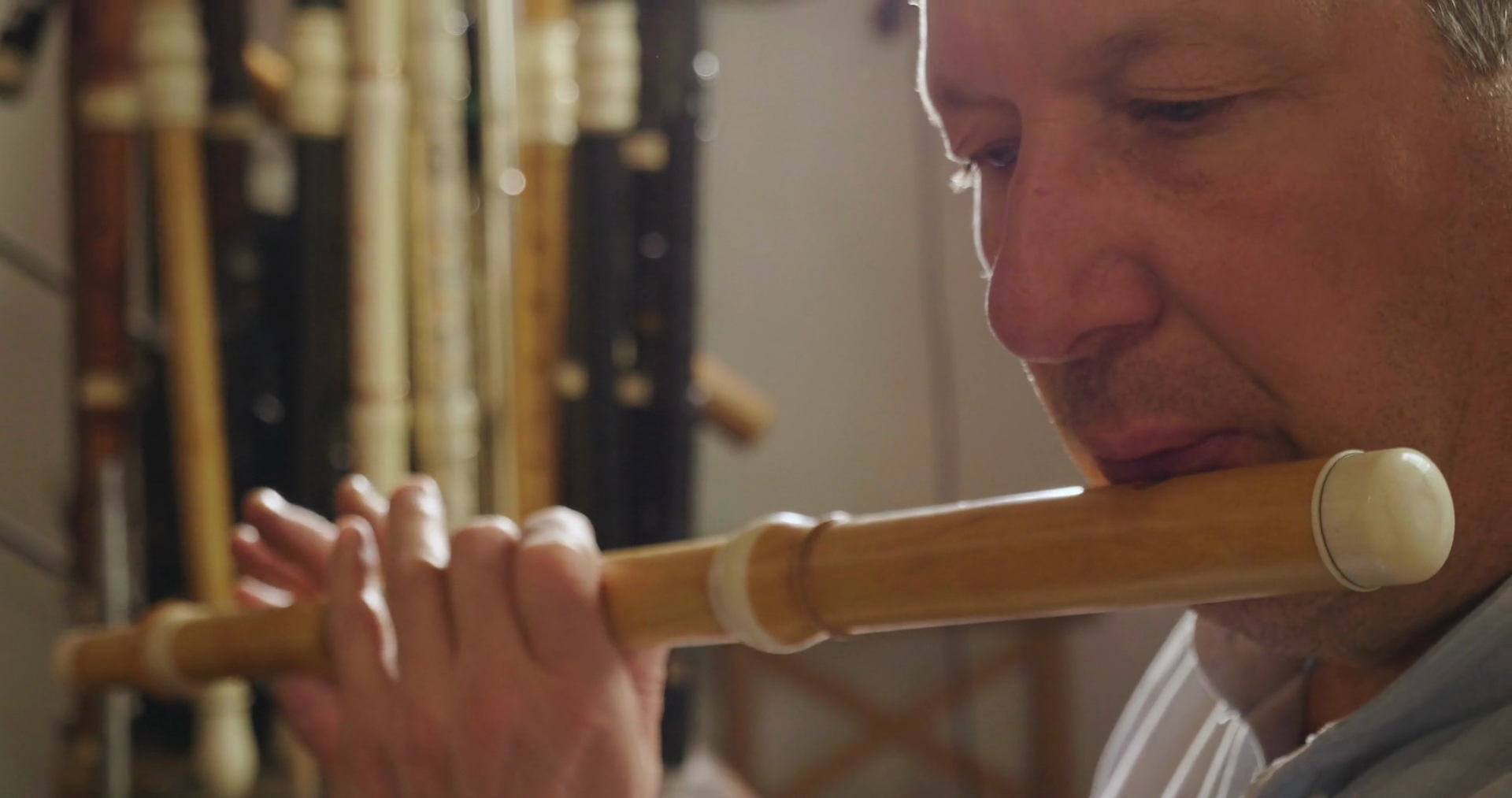 A Artisan Builds Sweet Flutes Crosspieces Stock Footage SBV-348954282 ...