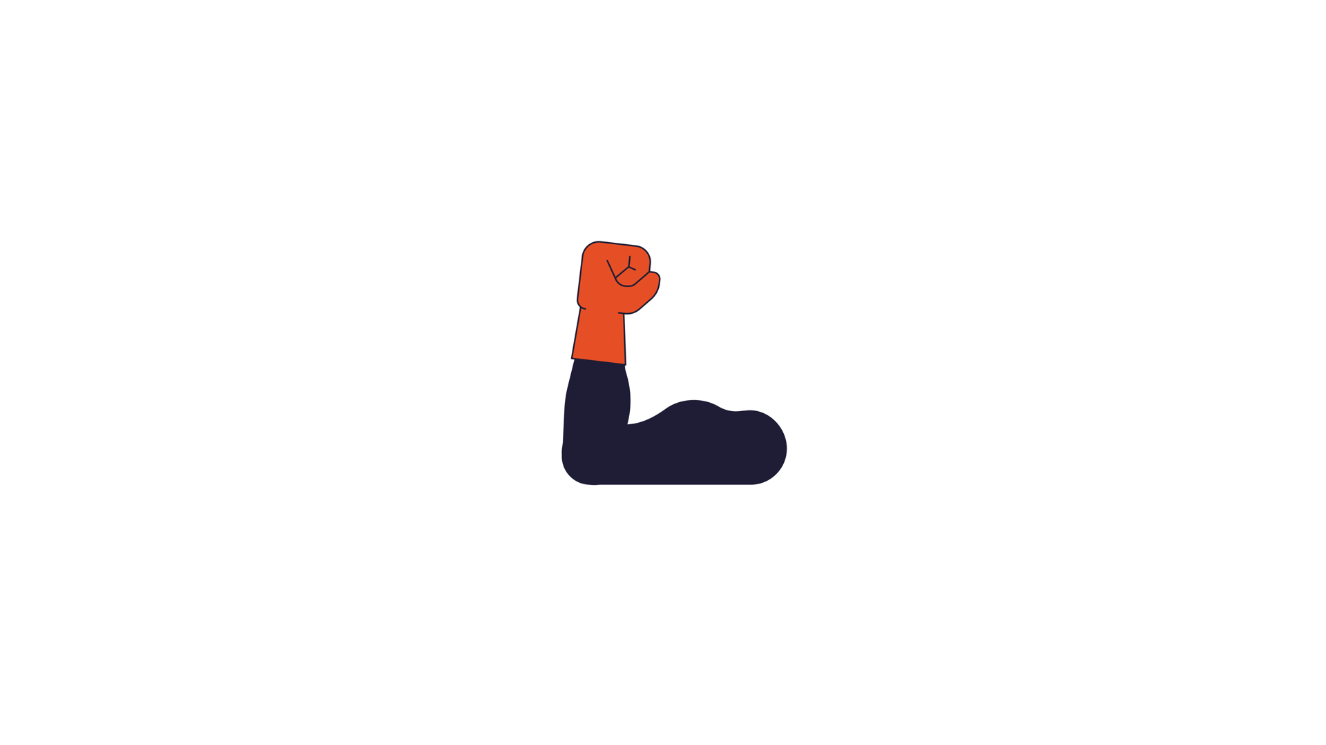 Flexed Muscular Arm Wearing Red Glove 2d Stock Footage SBV-353827584 ...