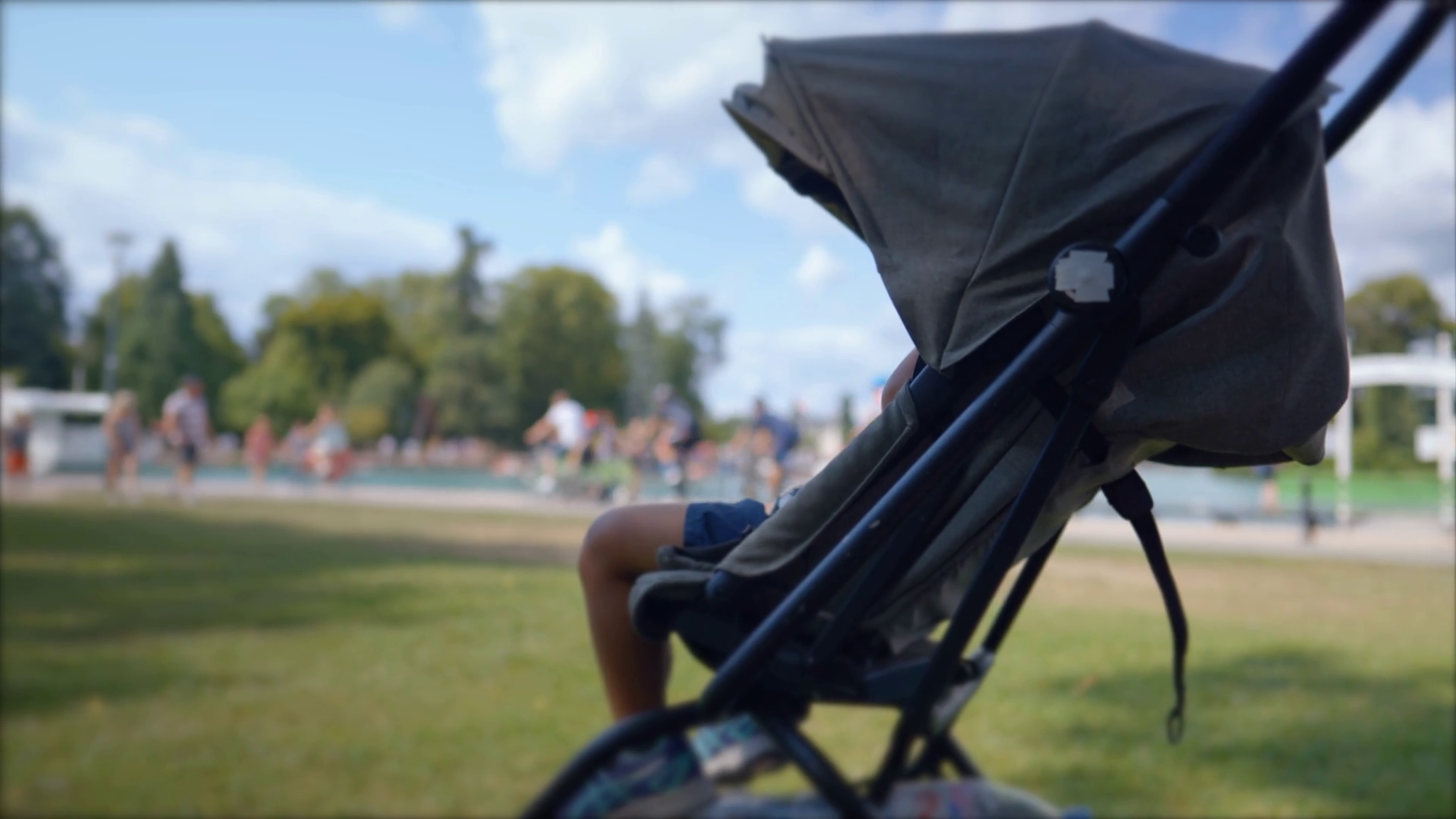 Child Napping Inside Stroller Outdoors At Stock Footage SBV-348873255 ...