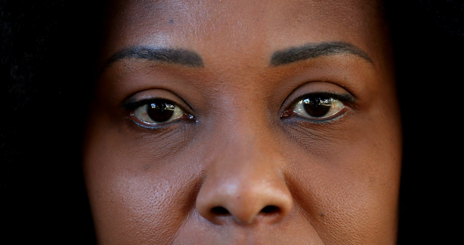 Close Up Woman Face Staring At Camera Stock Footage SBV-348494613 ...