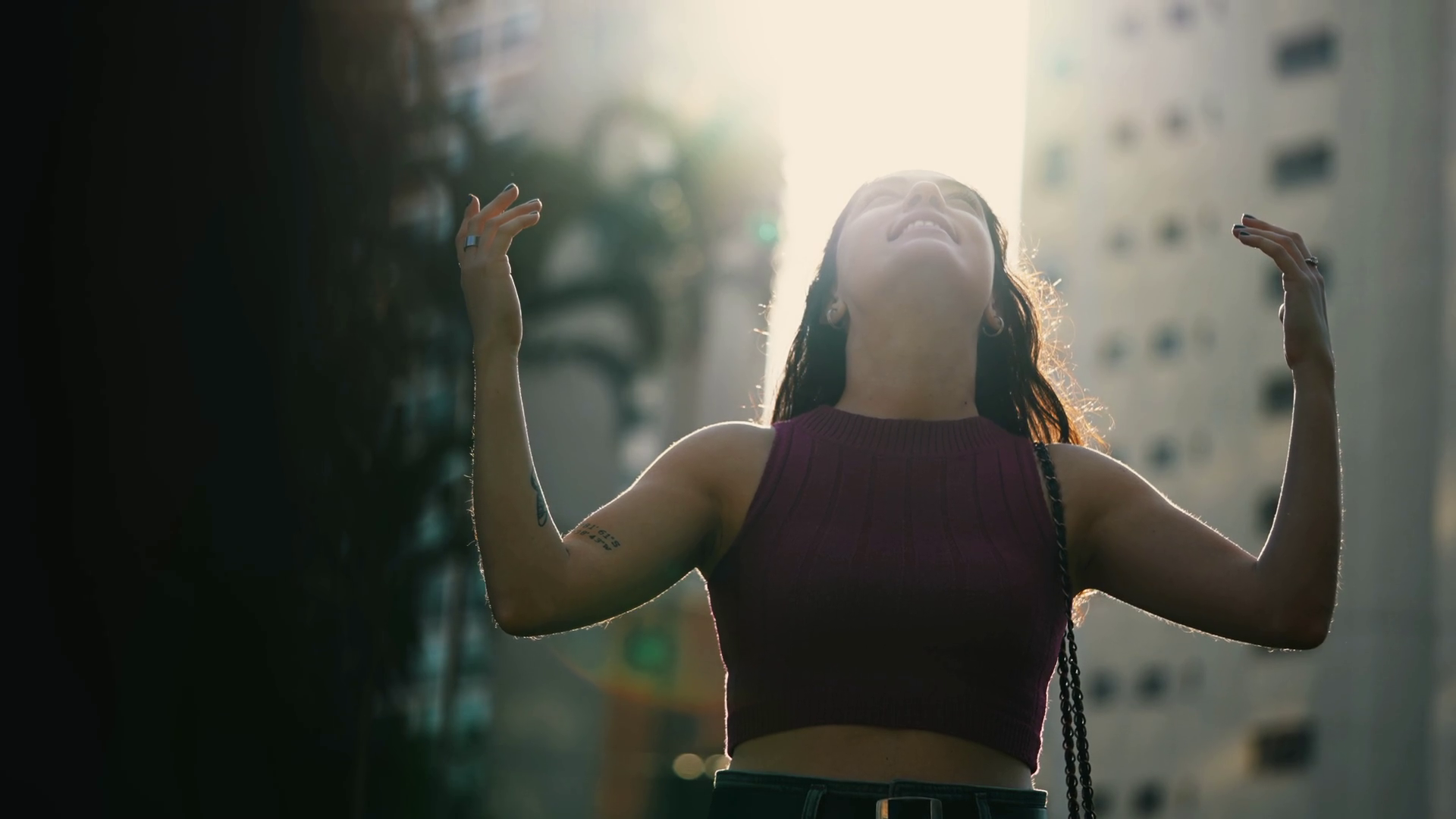 Religious Woman Looking Up At Sky With Hope Stock Footage SBV-348634402 ...