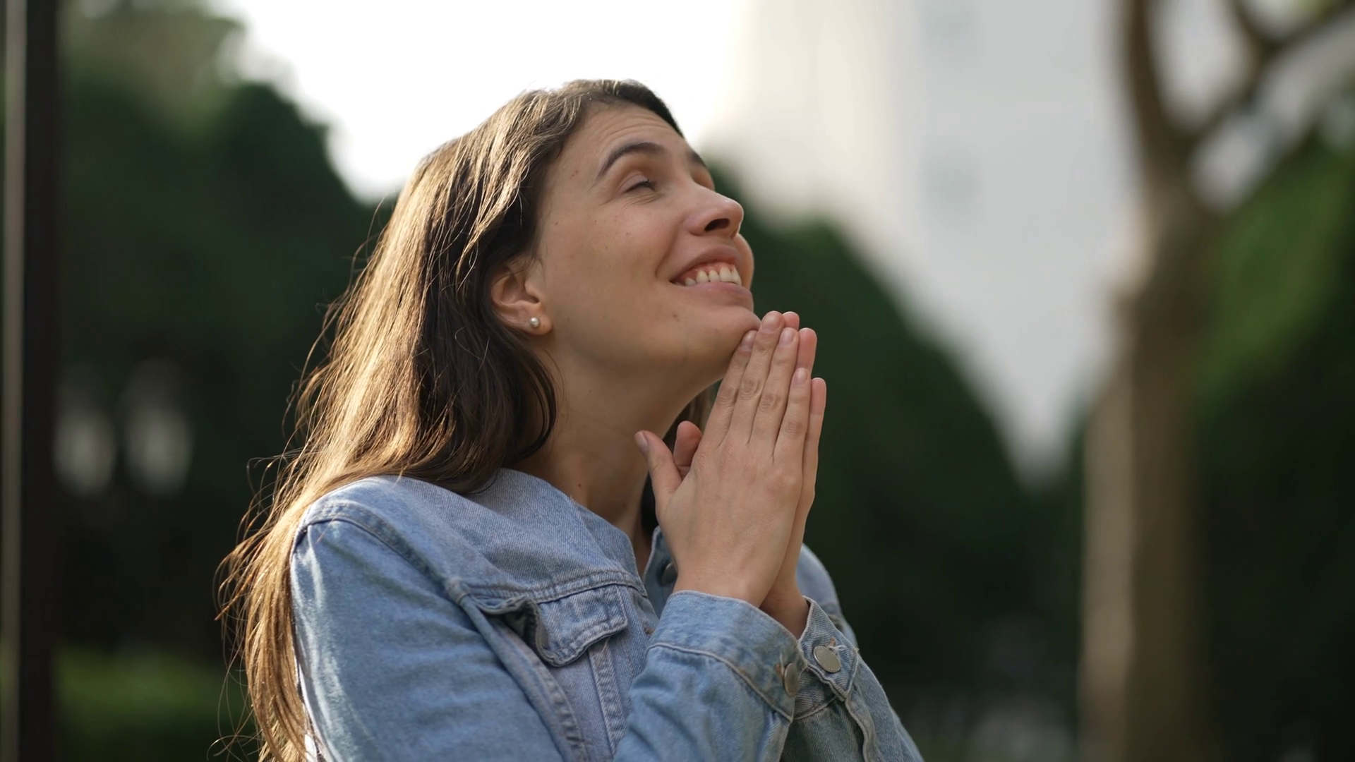 Spiritual Person Thanking God Young Woman Stock Footage SBV-348862473 ...