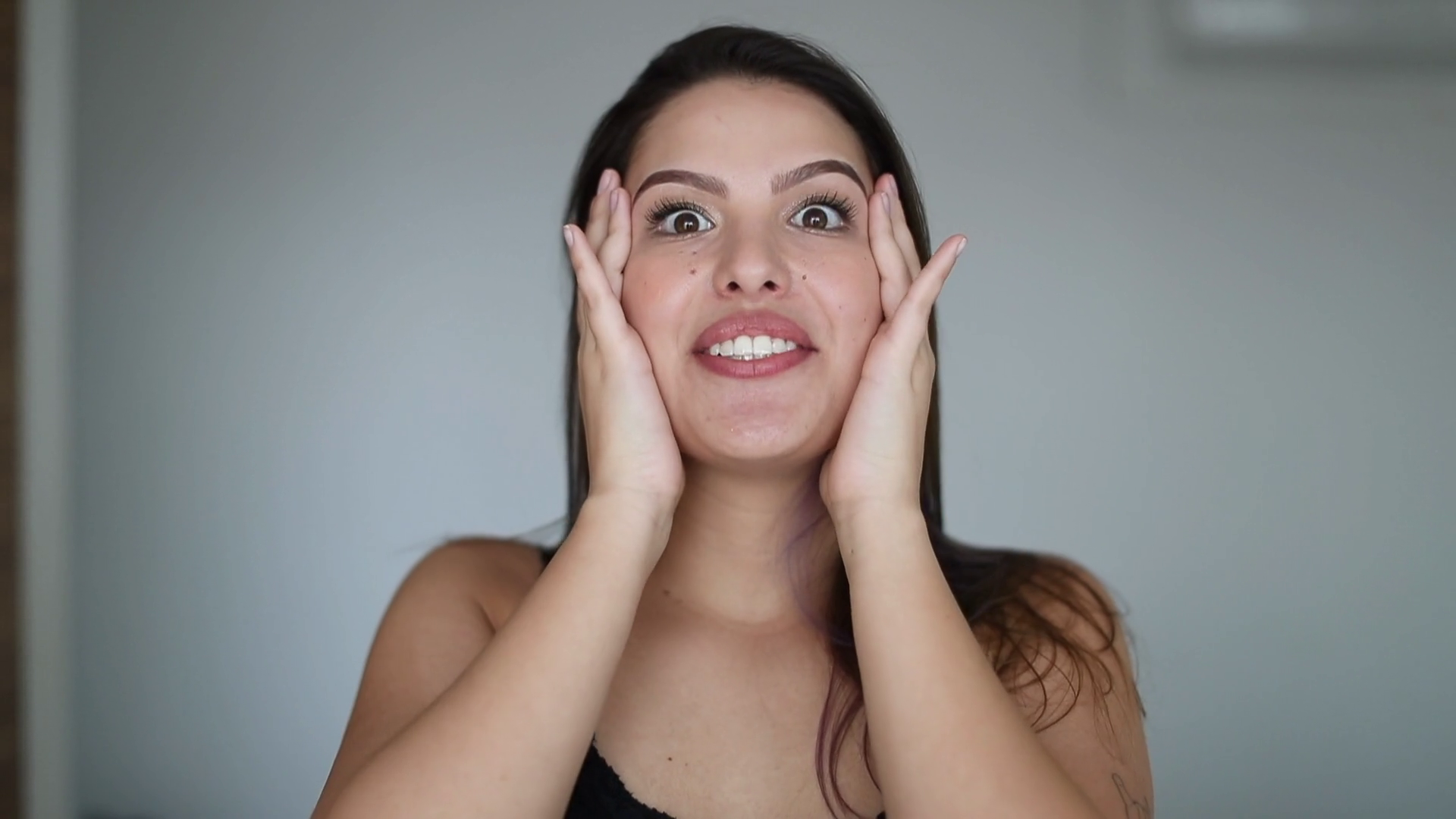 Young Woman Shock Surprise Reaction Emotion Stock Footage SBV-348694777 ...