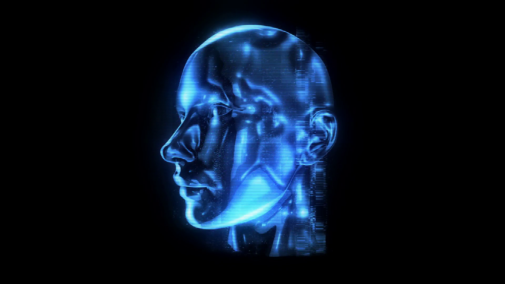 Holographic Spinning Female Head Stock Motion Graphics SBV-352034244 ...