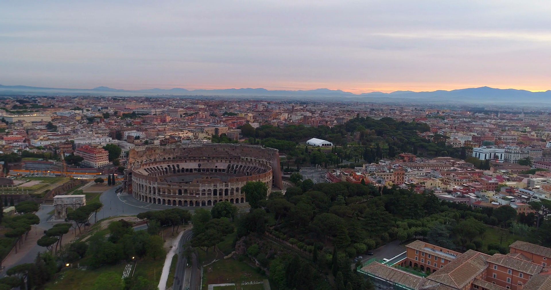 Rome Drone Aerial Helicopter Coloseum Stock Footage SBV-347741781 ...