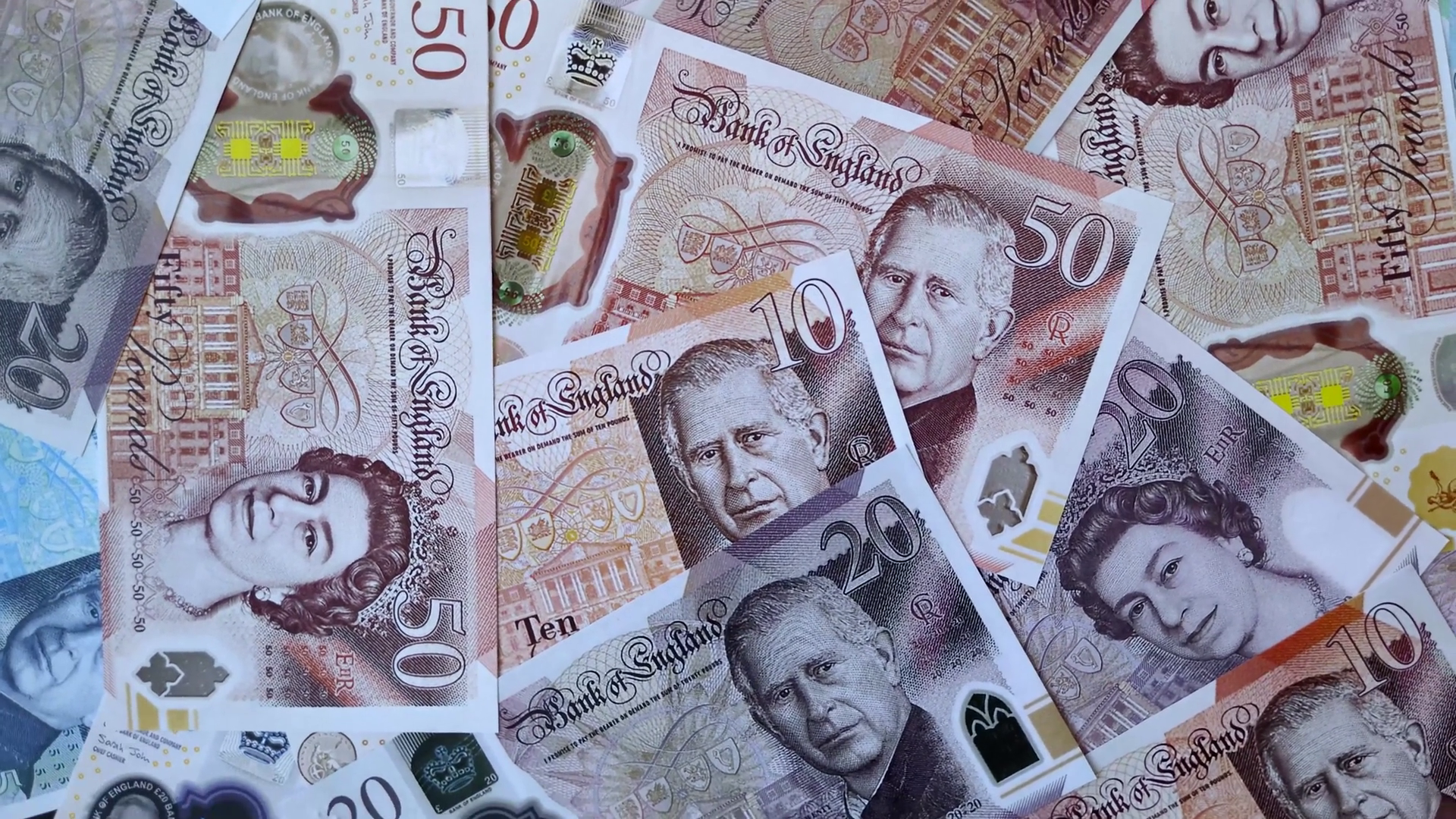 Britain Paper Money Pound Sterling Cash Stock Footage SBV-353009551 ...