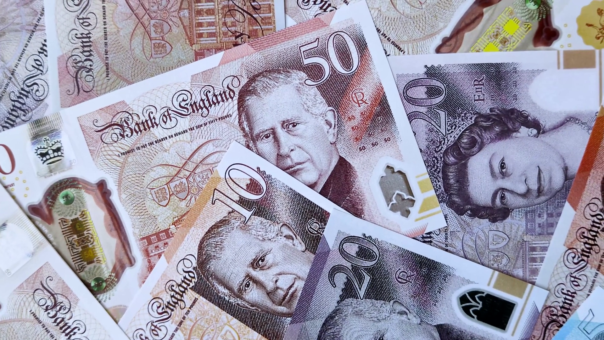 Britain Paper Money Pound Sterling Cash Stock Footage SBV-353009553 ...