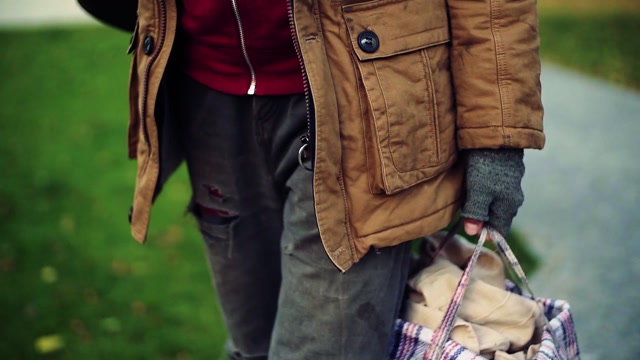 Beggar Walking Stock Footage: Royalty-Free Video Clips - Storyblocks