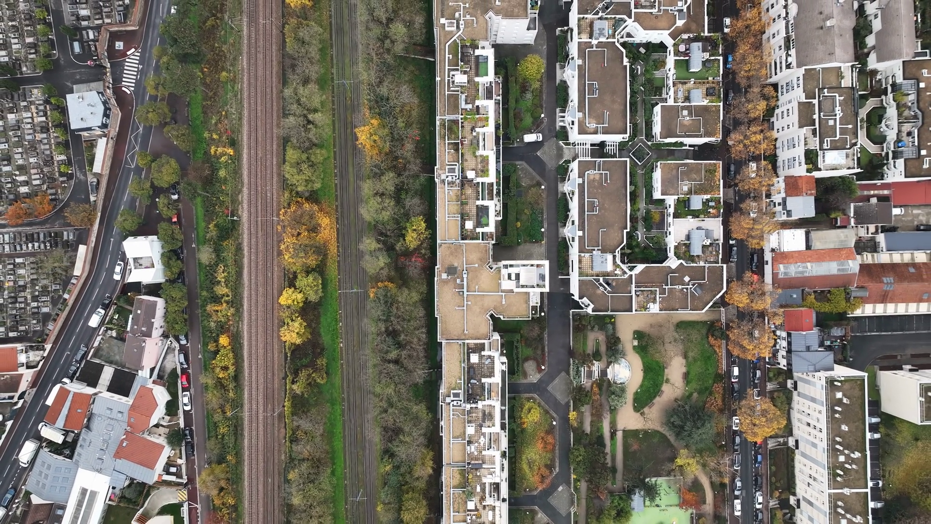 Puteaux France Aerial Top Shot Urban Area Stock Footage SBV-348476016 ...