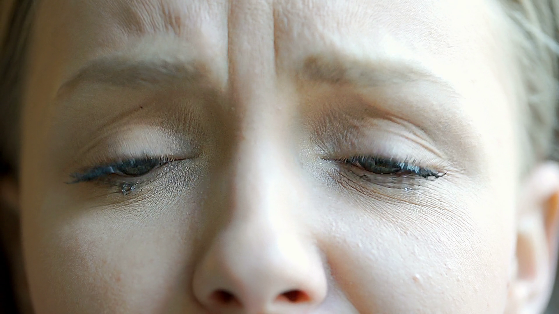 Girl Wiping Tears Crying Looking To Camera Stock Footage SBV-314721847 ...
